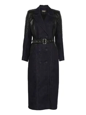 MITILIANE COUTURE MITILIANE COUTURE Leather-Inserts Trench Coat