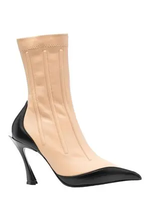 MUGLER 95mm Fang Boots - Neutrals