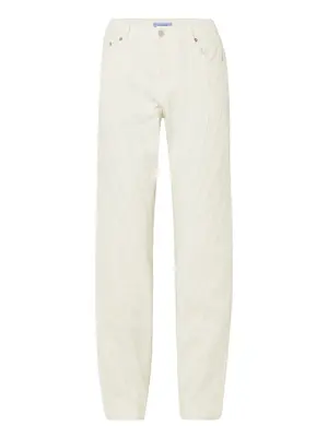 MUGLER Mugler Paneled Straight-Leg Jeans Ivory