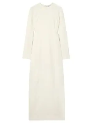 Gabriela Hearst Carlota Cape-effect Pleated Gown - Neutrals
