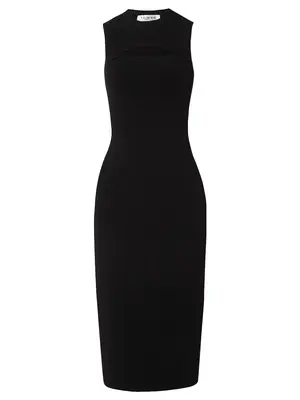 Victoria Beckham Vb Body Cutout Midi Dress - Black