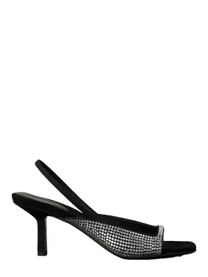 NEOUS Kamui Crystal-embellished Leather Slingback Sandals - Black