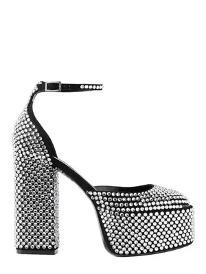 Paris Texas Dalilah Crystal-embellished Platform Pumps - Silver