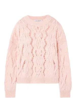 Our Legacy Cable Sonar Open-knit Wool Sweater - Pink