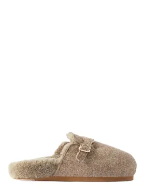 ANCIENT GREEK SANDALS Ancient Greek Sandals Vasilitsa Shearling-lined Felt Slippers Camel