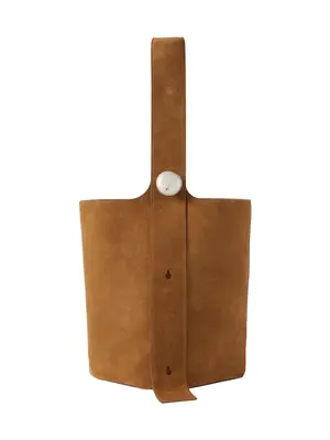 Loewe LOEWE Pebble Embellished Bucket Bag Camel