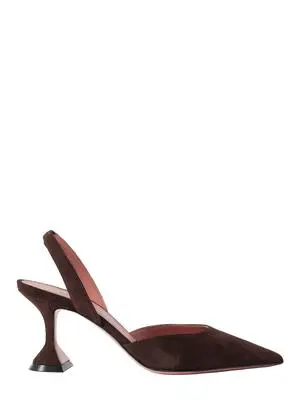 Amina Muaddi Holli Slingback Pumps - Brown