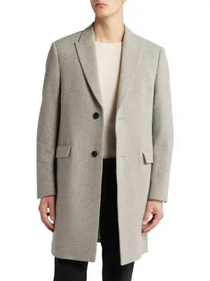 Cardinal Of Canada Sutton Herringbone Wool & Cashmere Coat - Stone Herringbone