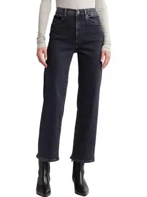 FRAME FRAME Le Sleek High-Waist Ankle Straight Leg Jeans Radio