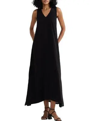 REISTOR Sleeveless Maxi Dress With Cross-back Detail - Solid
