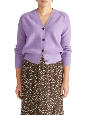 Universal Standard Universal Standard Ribbed Cardigan Purple Posey