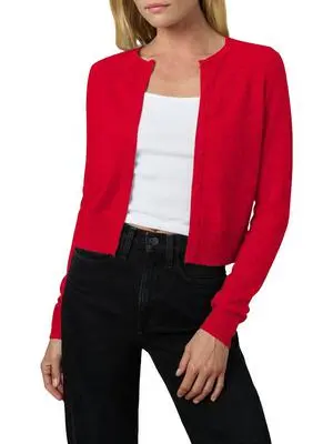 Joe's Jeans The Dani Crop Cashmere Cardigan - Holiday Red