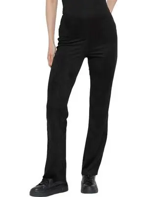 Lyssé Bootcut Faux Suede Leggings - Black