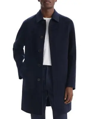 Theory Theory Double Face Wool-Cashmere Blend Car Coat Baltic