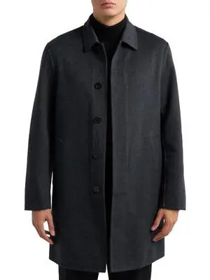 Theory Theory Double Face Wool-Cashmere Blend Car Coat Dark Charcoal Mel