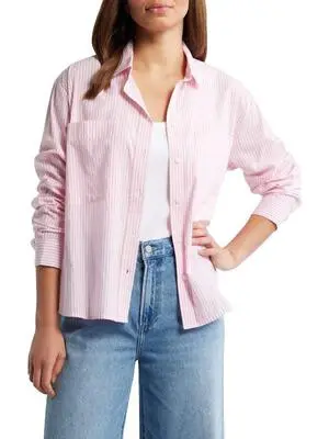 BEACHLUNCHLOUNGE Beachlunchlounge Everlynn Cotton-Blend Shirt Palermo Pink