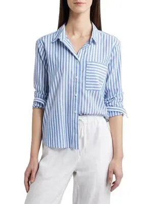 BEACHLUNCHLOUNGE Candy Stripe Cotton Blend Shirt - Bond Street