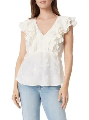 Sam Edelman Sam Edelman Maila Ruffle Top Parchment
