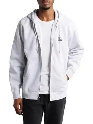 Obey Established Works Bold Zip Hoodie - Ash Grey