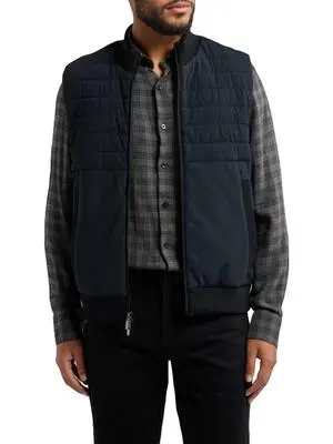 Robert Barakett Fremantle Quilted Corduroy Vest - Black