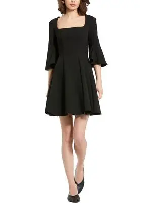 Mac Duggal Crepe Mini Dress - Black