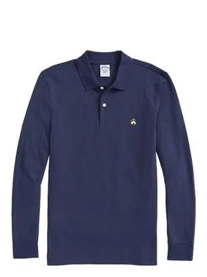 Brooks Brothers Long Sleeve Piqué Polo - Navy