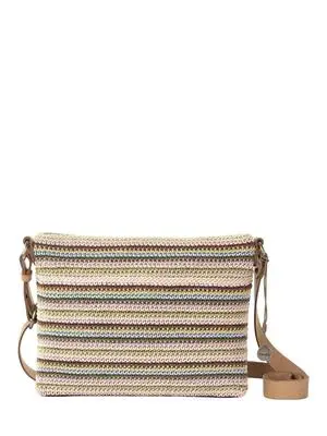 THE SAK Melrose Leather Crossbody Bag Pink Multi Stripe