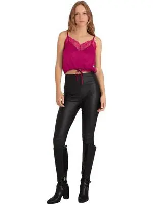 BELLE & BLOOM Friday Nights Lace Cami - Fuchsia