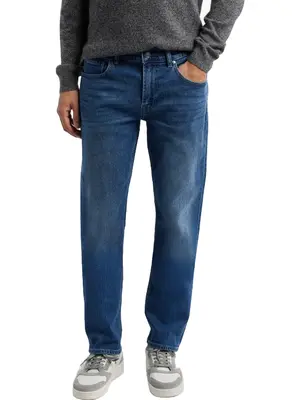 7 For All Mankind The Straight Stretch Cotton Jeans - Ames