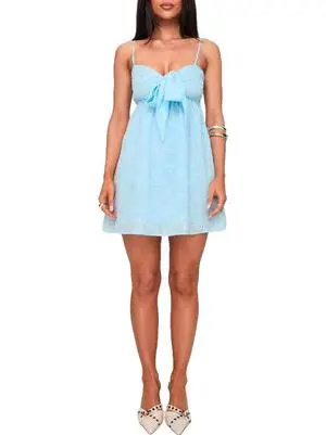 PRINCESS POLLY Princess Polly Granno Tie Front Mini Dress