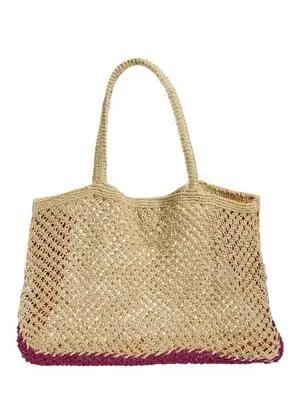 L*Space Moonlight Woven Jute Tote - Man/ Pim/ Ber