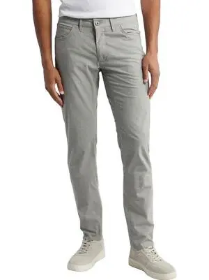 BRAX Chuck Microcheck Stretch Trousers - Silver