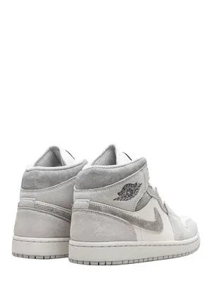 JORDAN 1 Mid Neutral Sail Sneakers - Grey