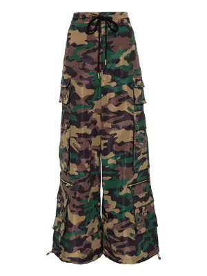 Cynthia Rowley Camouflage Track Pants - Green