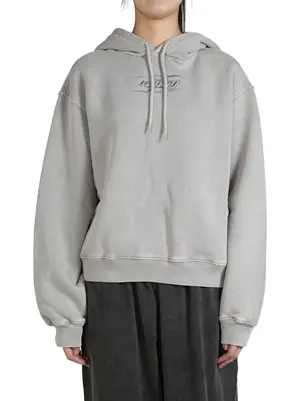 Alexander Wang Logo-embroidered Hoodie - Grey