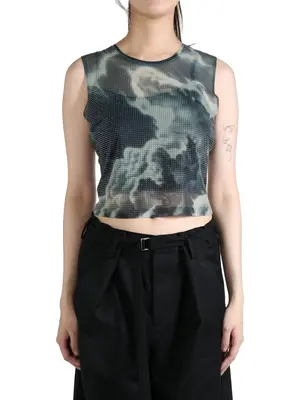 Alexander Wang Sheer Crop Top - Black