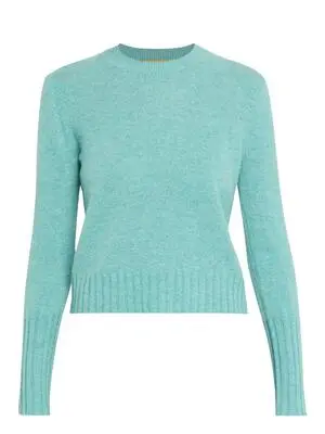 Guest In Residence Shrunken Crewneck Sweater In Cashmere Glacier