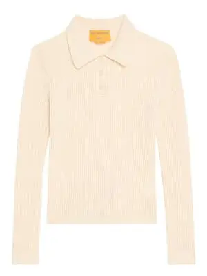 Guest In Residence Shrunken Crewneck Sweater In Cashmere - Natural