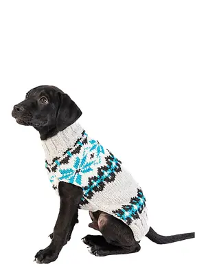 CHILLY DOG Frost Pullover Dog Sweater - White