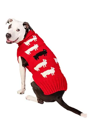 CHILLY DOG Sheep Dog Sweater - Red