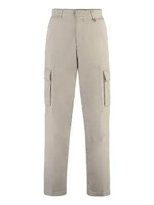 Fendi Cotton Gabardine Trousers - Beige