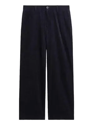 Cos Corduroy Wide-leg Trousers - Navy