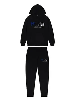 Trapstar Decoded Chenille Hooded 2.0 Tracksuit - Black Ice Edition