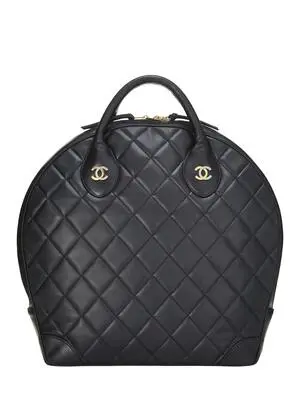 Chanel Quilted Lambskin Paris Limited Edition Bowler Bag - Black