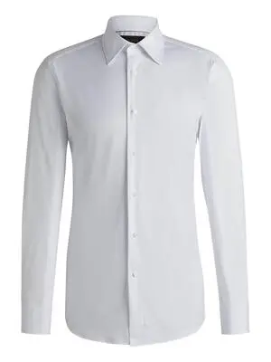 BOSS Stretch-cotton Slim Shirt - White