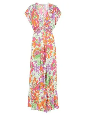 Poupette St Barth Cecile Floral Maxi Dress - Pink