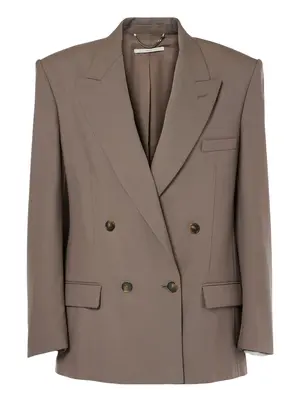 Stella McCartney Oversized Wool Blazer - Brown
