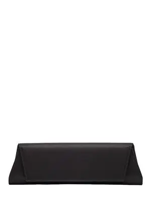 Akris Anouk Small Satin Clutch Bag - Black