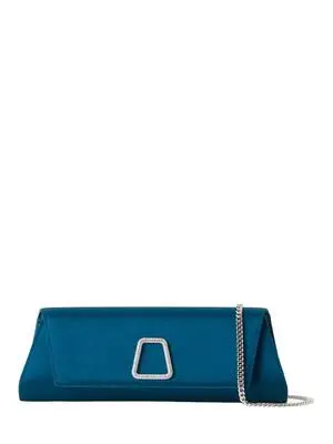 Akris Anouk Small Satin Clutch Bag Deep Petro