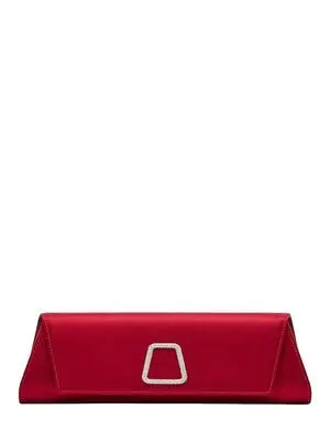 Akris Anouk Small Satin Clutch Bag - Ruby